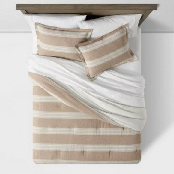 Threshold | Bedding | Threshold Chambray Yarn Dye Stripe Comforter Sham ...